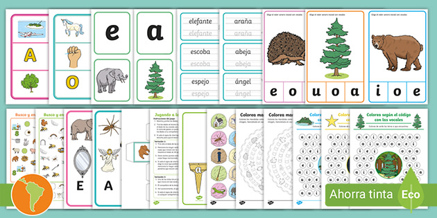 Paquete de recursos: Las vocales (teacher made)