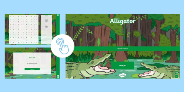 Interactive Alligator Word Search (teacher made)