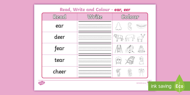 Read, Write and Colour