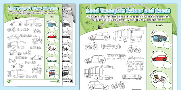 Colouring Transportation • Twinkl.com.au
