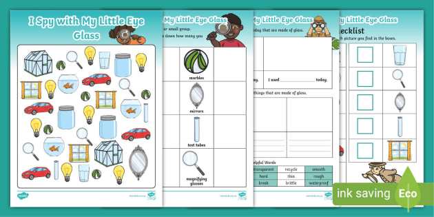 Glass Themed I Spy Activity (Teacher-Made)