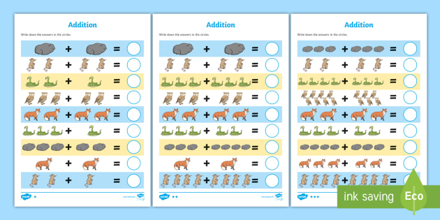 Woodland Creature Addition Sheet (teacher made)