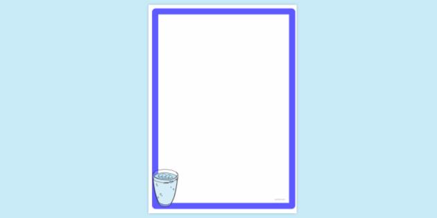Simple Blank Bubbling Water Page Border