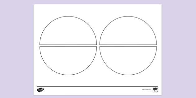 Circles in Halves Colouring Sheet | Colouring Sheets