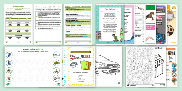 FREE! - EYLF Term 1 Week 9 Remote Home Learning Pack