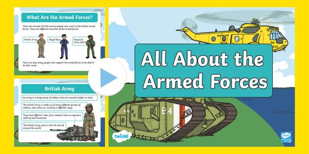 All About the Armed Forces PowerPoint (teacher made)
