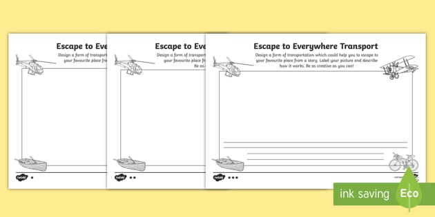 Transport Design Differentiated Activity (teacher made)