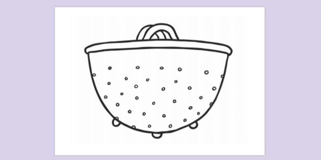 FREE! - Colander Colouring Sheet (teacher made)