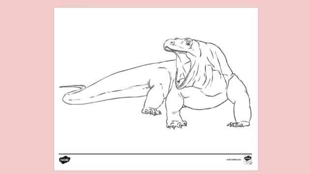 Megalania Colouring Sheet | Colouring Sheets