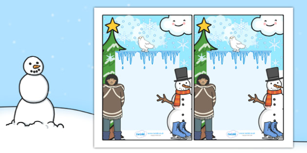 Winter Themed Editable Notes