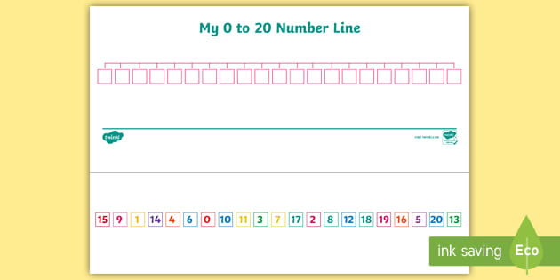 Create a Number Line 0 to 20 Activity (teacher made)