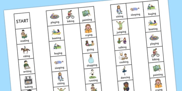 Two Syllable Final 'ng' Sound Board Game (teacher made)