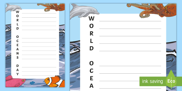 Acrostic Poems About Saving the Ocean Template - Twinkl