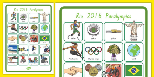 Paralympics Word Grid (teacher made)
