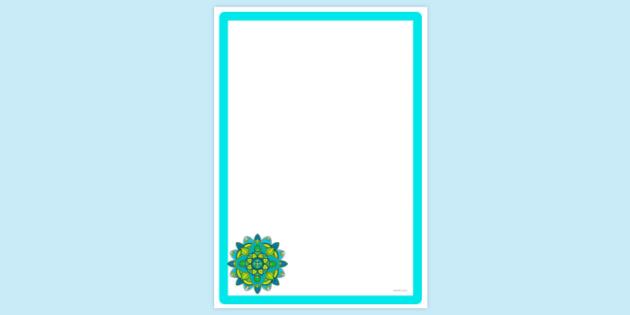 FREE! - Zen Doodle Page Border | Page Borders | Twinkl