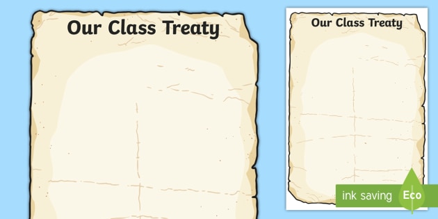 Our Class Treaty Poster Template (teacher made)