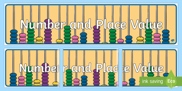 Number and Place Value Display Banner
