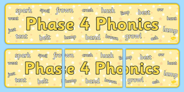 Phase 4 Phonics Display Banner (teacher made)