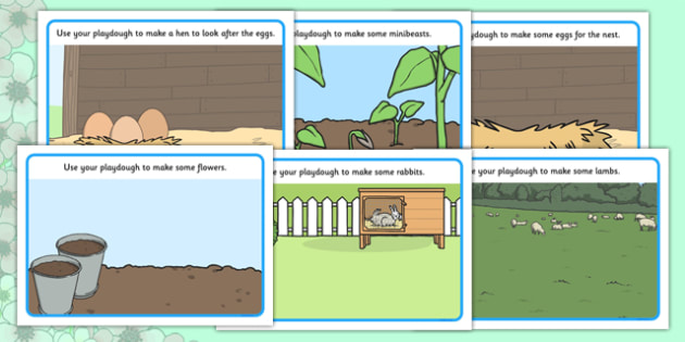 Springtime Playdough Mats (teacher made)