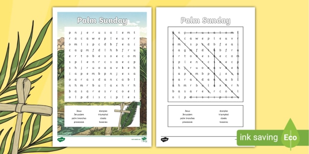 Palm Sunday Word Search | Easter Resources | Year 3-6