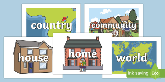 Eylf Geography Display Cut Outs Towns And Cities