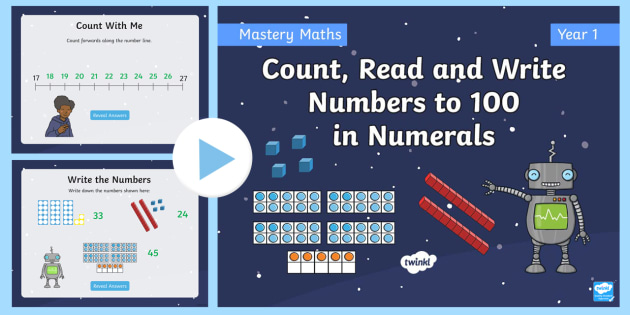 Year 1 Count Read and Write Numbers Maths Mastery PowerPoint