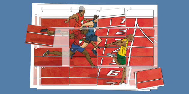 * NEW * The Commonwealth Games - Finish Line - Sticker Puzzle