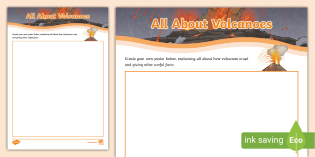 * NEW * All About Volcanoes Poster Activity (teacher made)