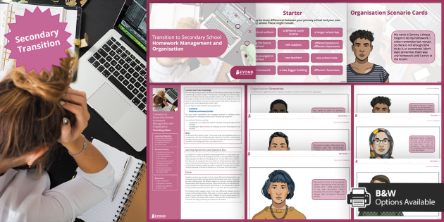 Secondary Transition Mini Lesson Pack: Homework Management and Organisation
