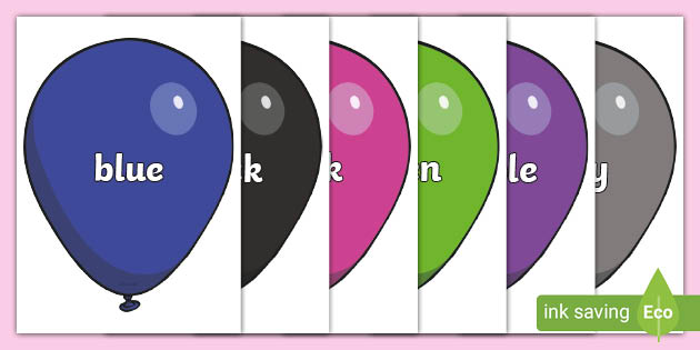 Colour Word Balloons - Australia (teacher made)