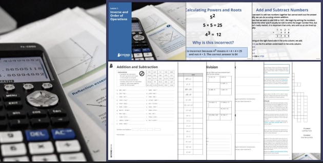 Inverse And Order Of Operations Lesson Pack - Beyond Maths