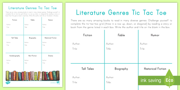 Read Across America: Tic-Tac-Toe Reading Record - Read Across