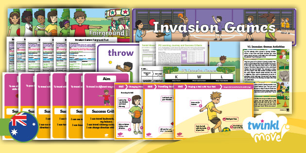 Move PE Year 1 Invasion Games Unit Pack (teacher made)
