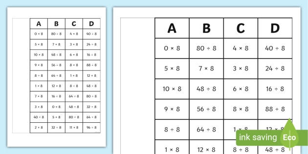 👉 Squashy Box – 8 Times Table (Teacher-Made)