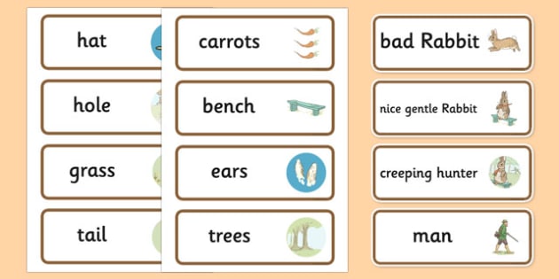 The Story of a Fierce Bad Rabbit Word Cards