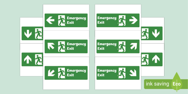 * NEW * Emergency Exit Display Sign, Emergency Exit
