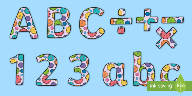 👉 Button Display Letters and Numbers Pack - - Blank Display Lettering