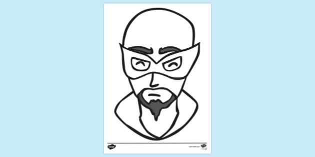 FREE! - Evil Villain Colouring Sheet | Superhero Colouring Pages