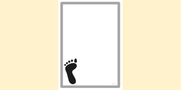 FREE! - Baby Footprint Page Border (teacher made)