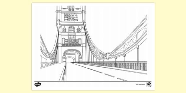 FREE! - London Tower Bridge Colouring Sheet | Colouring Sheets