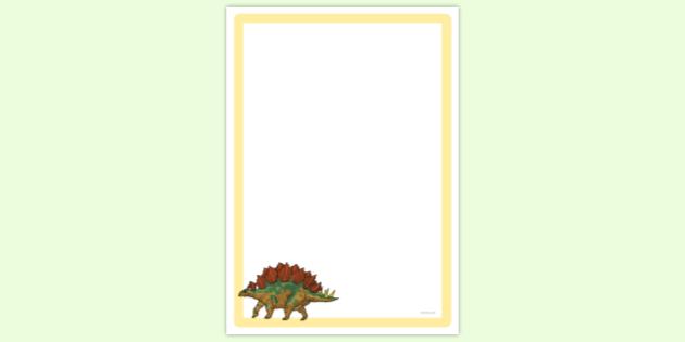 FREE! - Dinosaur Page Border | Twinkl Page Borders