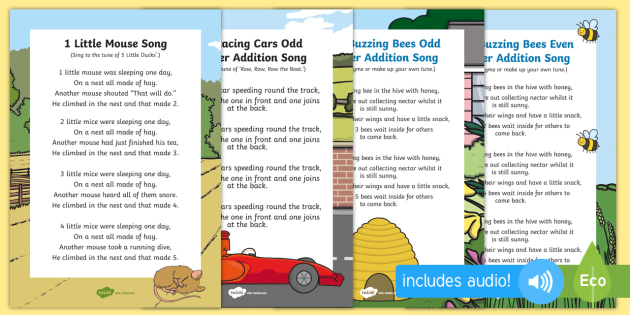 Addition Songs and Rhymes Resource Pack - Maths Resource - Twinkl