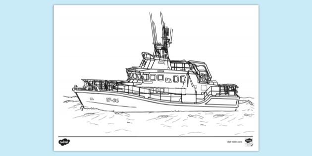 Lifeboat Colouring | Colouring Sheets