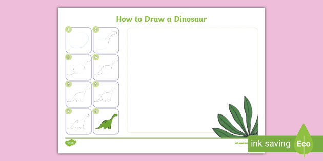 How to Draw a Dinosaur Activity Sheet (teacher made)