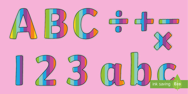 👉 Colourful Display Lettering Pack (teacher made)