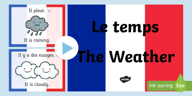 French Weather PowerPoint - Language Resource - Twinkl