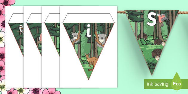 F-2 Australian Spring Display Bunting (teacher made)