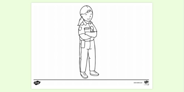 FREE! - Security Guard Colouring Sheet | Colouring Sheets