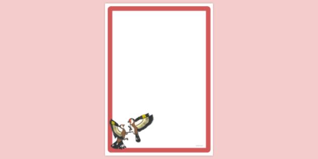 FREE! - Birds Fighting Page Border | Page Borders | Twinkl
