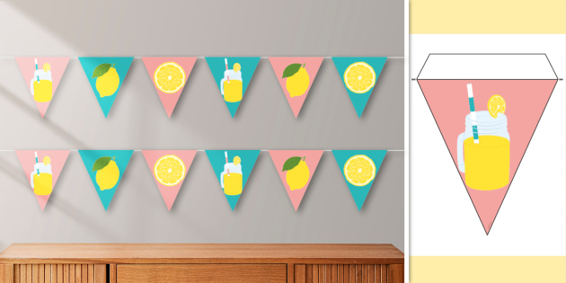 Lemonade Bunting | Twinkl Party (teacher made)